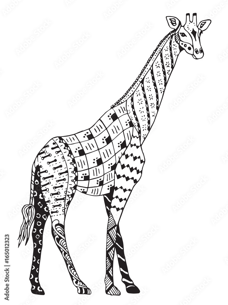 giraffe pattern drawing