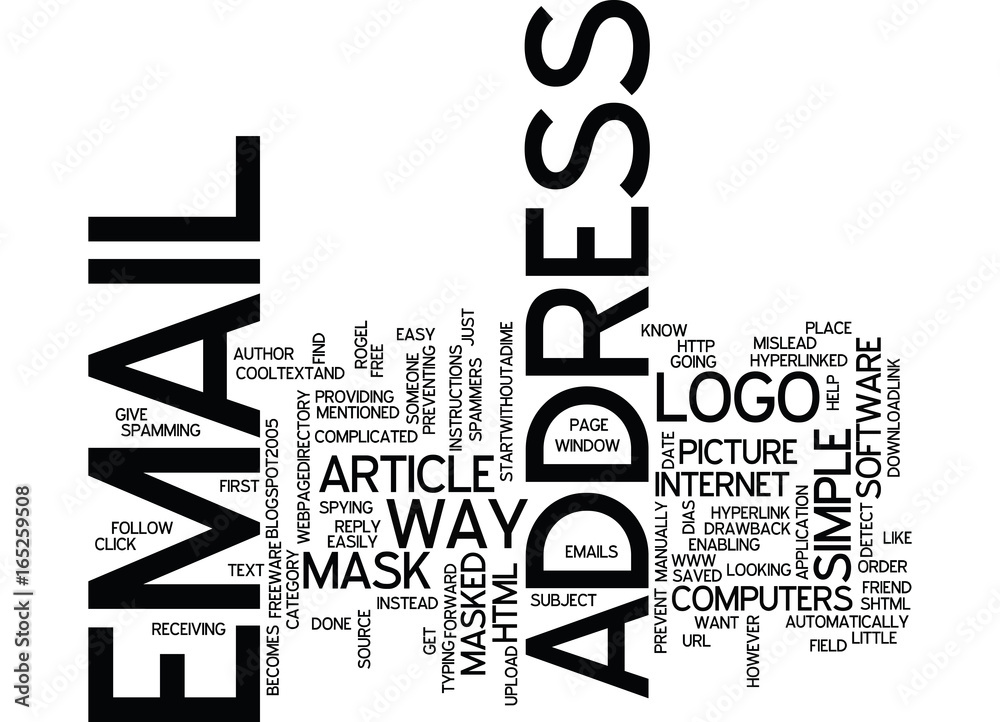 THE MOST SIMPLE WAY TO MASK YOUR EMAIL ADDRESS Text Background Word ...
