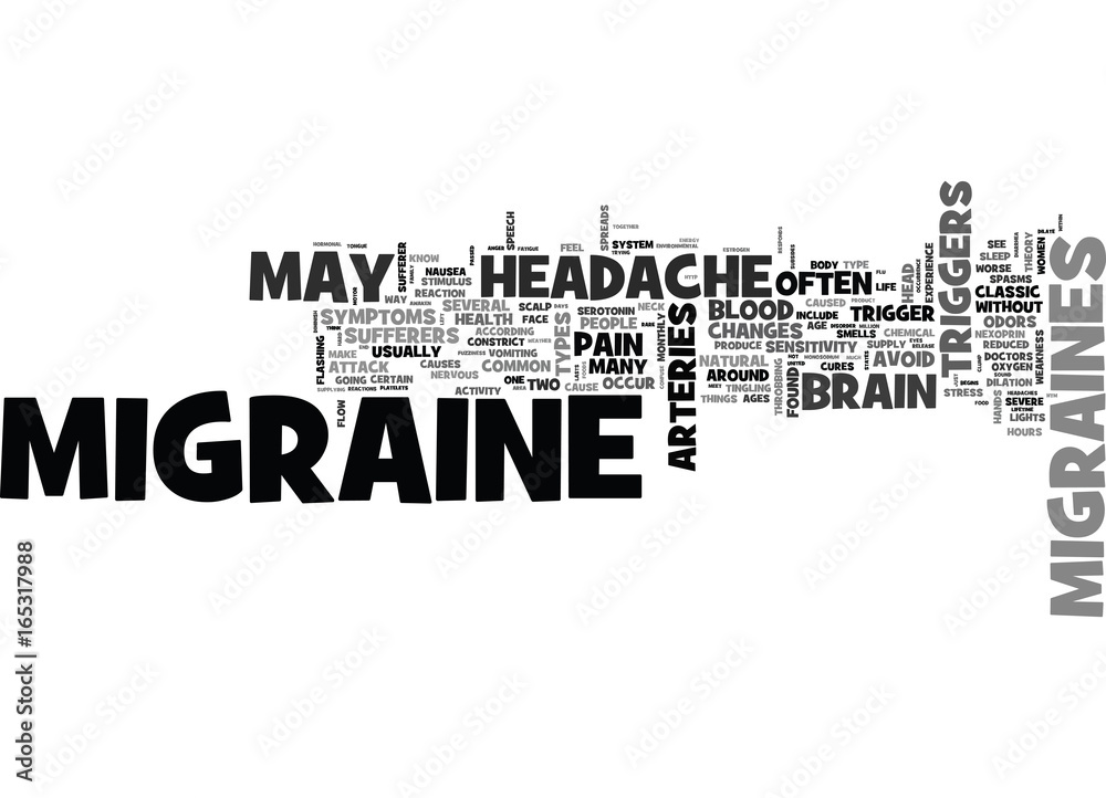 IS THIS A MIGRAINE HEADACHE Text Background Word Cloud Concept Stock ...