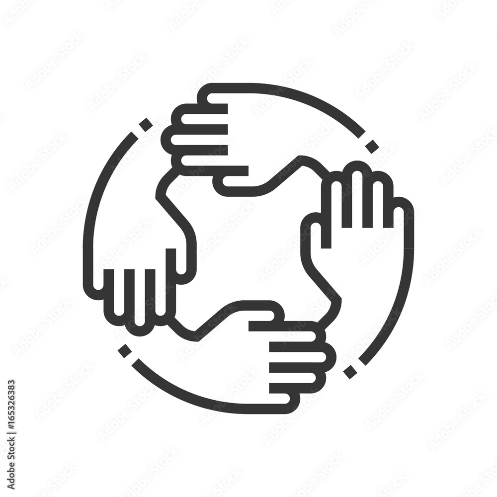 Teamwork icon Stock Vector | Adobe Stock