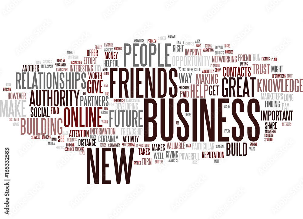 FRIENDSHIP AS THE WAY TO GET NEW CUSTOMERS AND BUSINESS PARTNERS Text ...