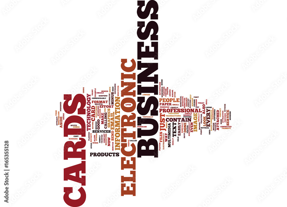 ELECTRONIC BUSINESS CARDS WHAT ARE THEY Text Background Word Cloud ...