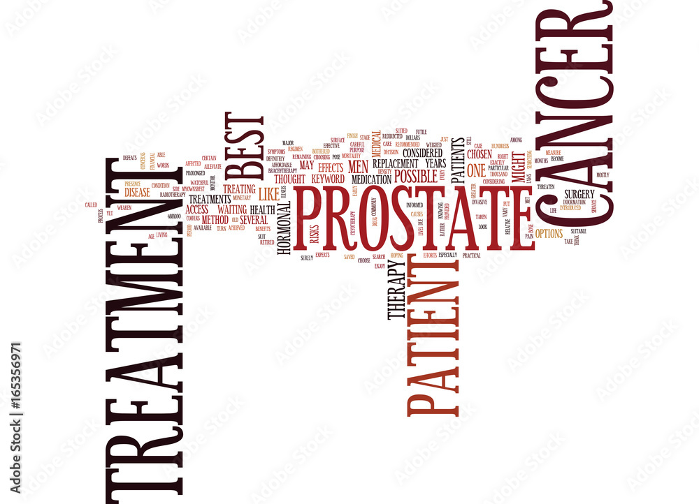 BEST PROSTATE CANCER TREATMENT Text Background Word Cloud Concept Stock ...