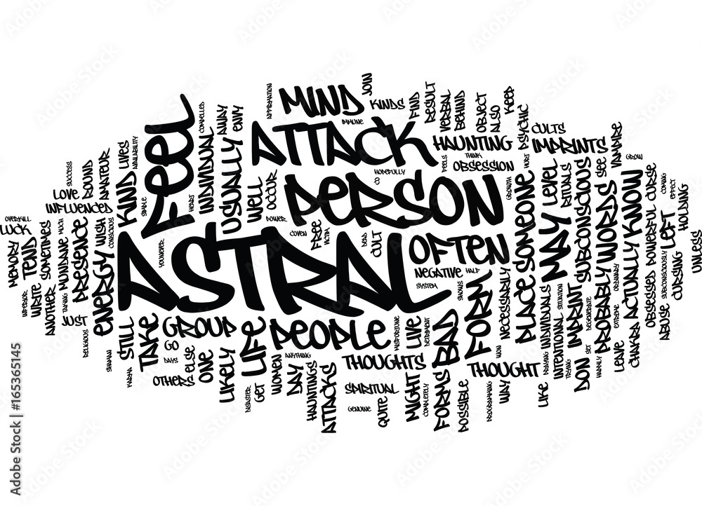 ASTRAL ATTACK Text Background Word Cloud Concept Stock Vector | Adobe Stock