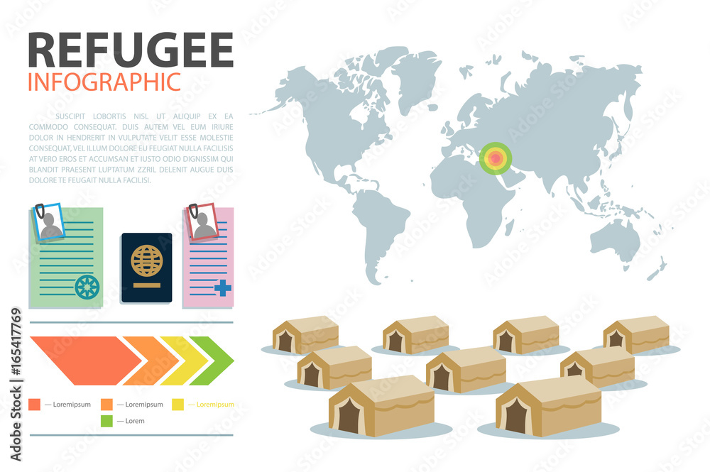 World map. Geographical infographic. Immigration routes infographic ...
