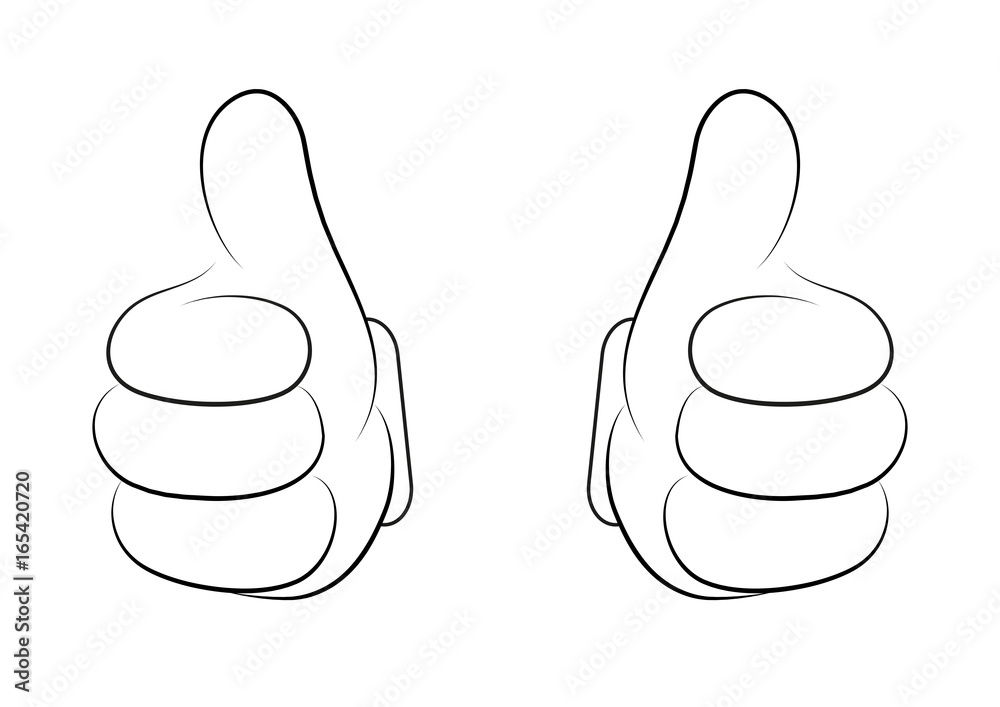 Vector de Stock Daumen hoch comic | Adobe Stock