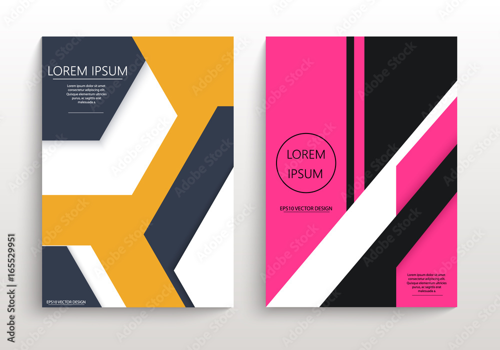 Covers with minimal design. Geometric backgrounds for your design ...