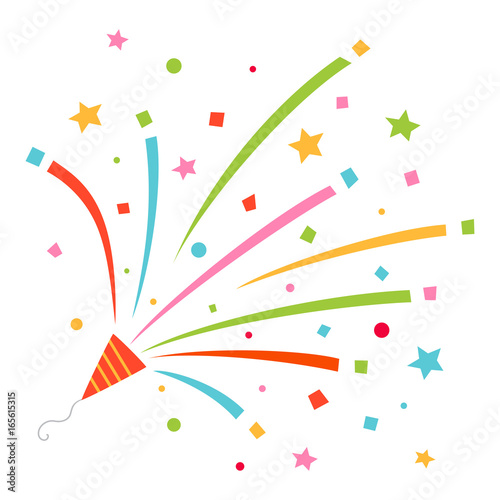 Colorful party popper Stock 벡터 | Adobe Stock Colorful party popper Stock 벡터 | Adobe Stock
