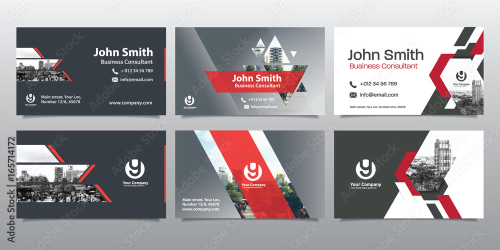 City Background Business Card Design Template Set. Can be adapt to ...