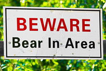 Grizzly Bear Warning Sign Free Stock Photo - Public Domain Pictures