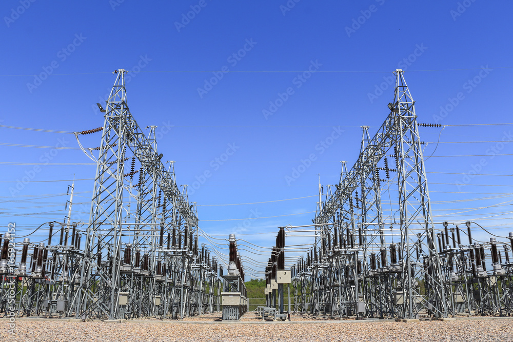 Electricity station 230 kV consist of High voltage Circuit breaker ...