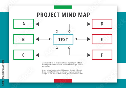 Red and Green Mind Map Layout 1 Stock Template | Adobe Stock