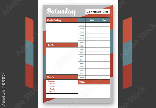 Daily To Do List Layout 8 Stock Template | Adobe Stock