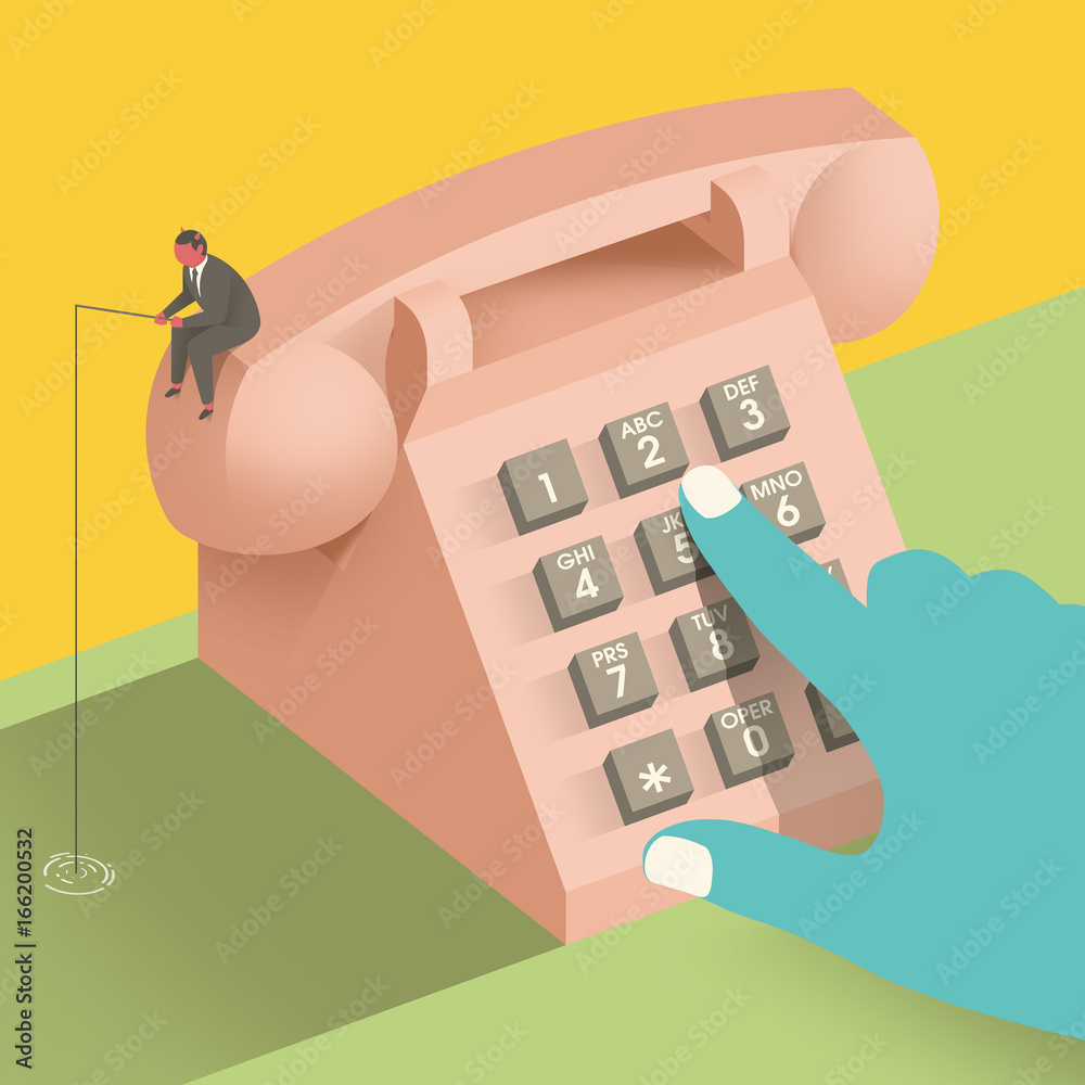 Voice phishing Stock Illustration | Adobe Stock