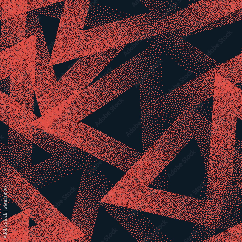 Vector Abstract Stippled Weird Hipster Seamless Pattern. Handmade ...