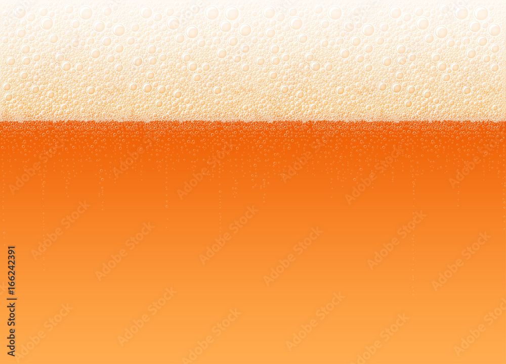 Foamy beer of variety Cold Red. Vector background for a beer festival ...
