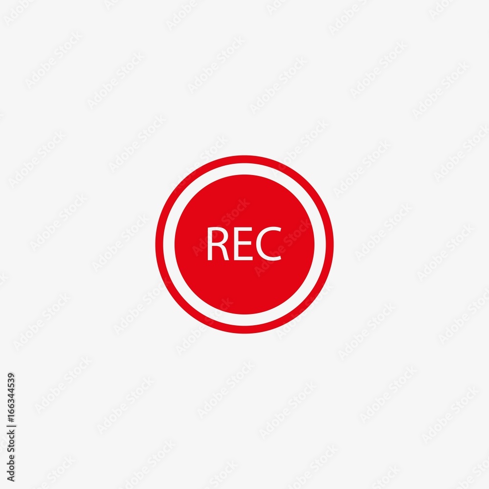rec button Stock Vector | Adobe Stock