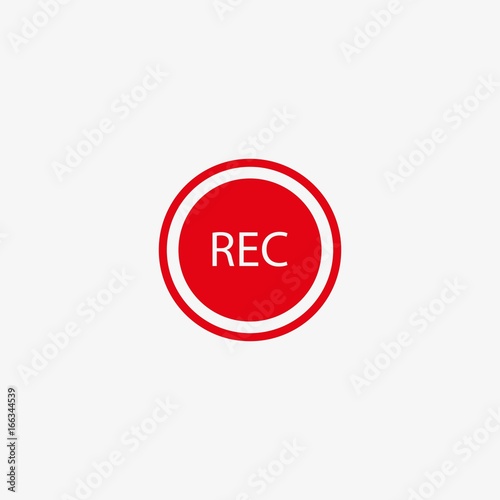 rec button Stock Vector | Adobe Stock