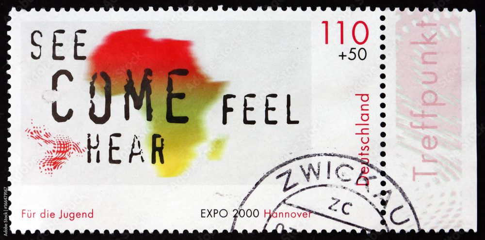 Postage stamp Germany 2000 Map of Africa Stock Photo | Adobe Stock