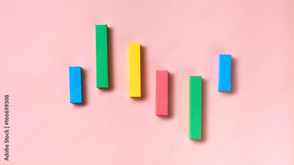 Paper charts demonstrating dynamic infographics Stock Photo | Adobe Stock