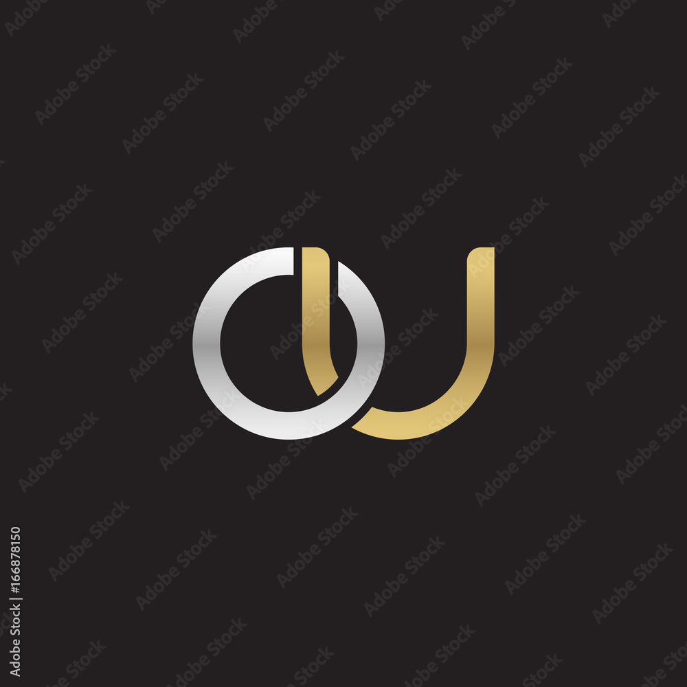 Initial lowercase letter ou, linked overlapping circle chain shape logo ...
