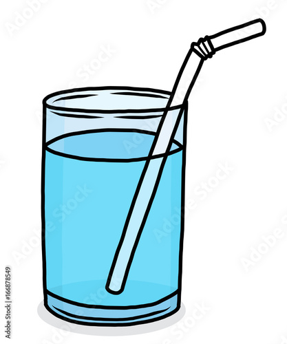 glass of water / cartoon vector and illustration, hand drawn style ...