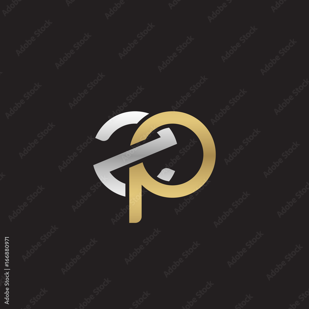 Initial lowercase letter zp, linked overlapping circle chain shape logo ...