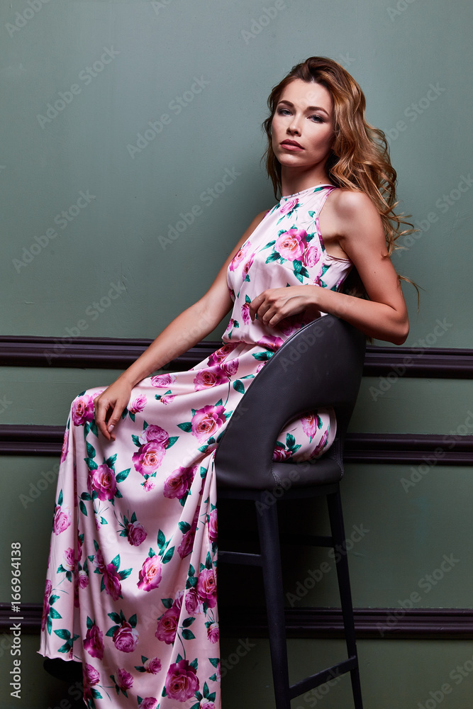 Blond beautiful woman sexy lady dancer actress show elegant fashion ...