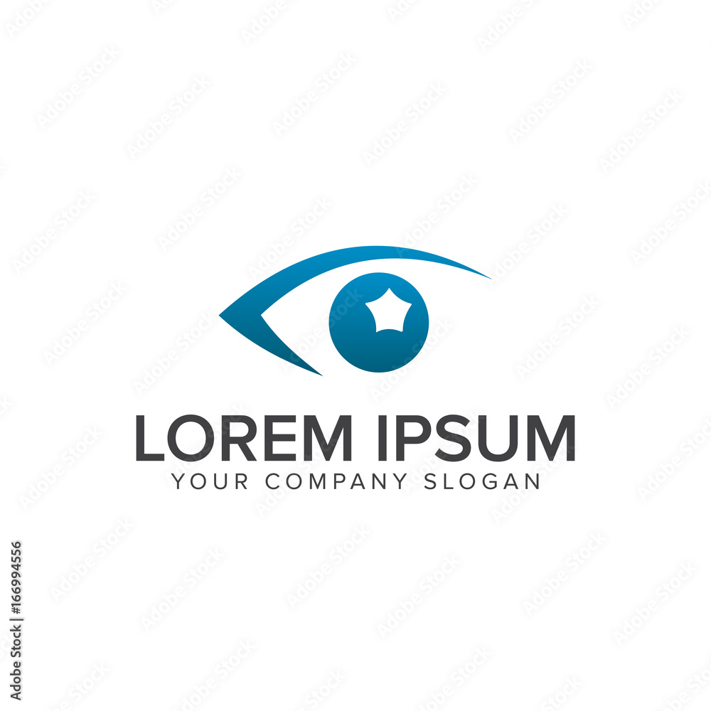 Eye Vision logo design concept template Stock Vector | Adobe Stock