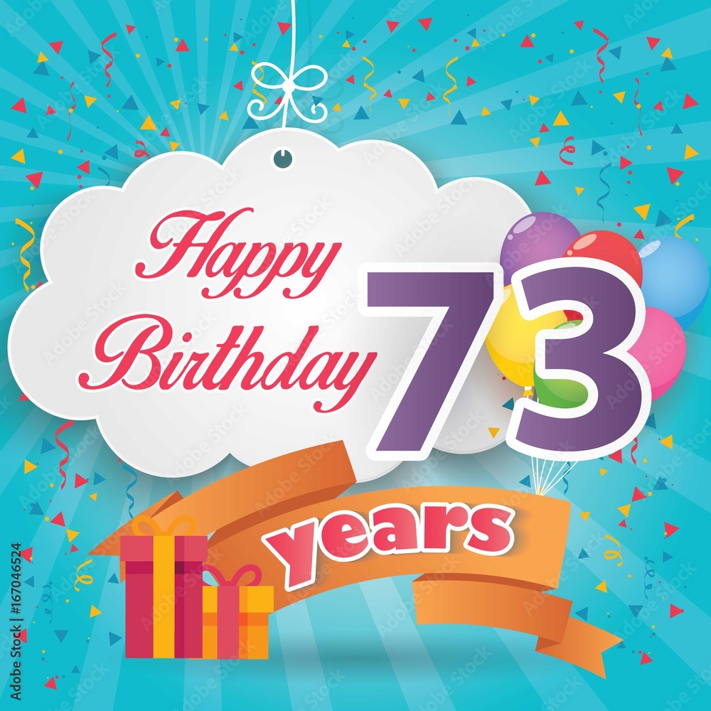 73 rd birthday celebration greeting card origami paper art design ...