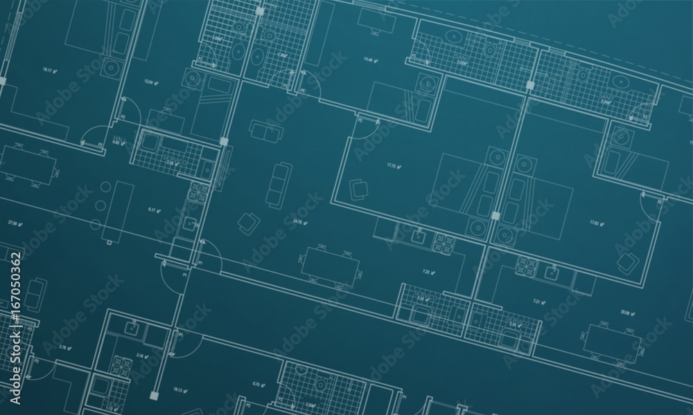 Architecture Floor plan background blueprint style green grunge Stock ...