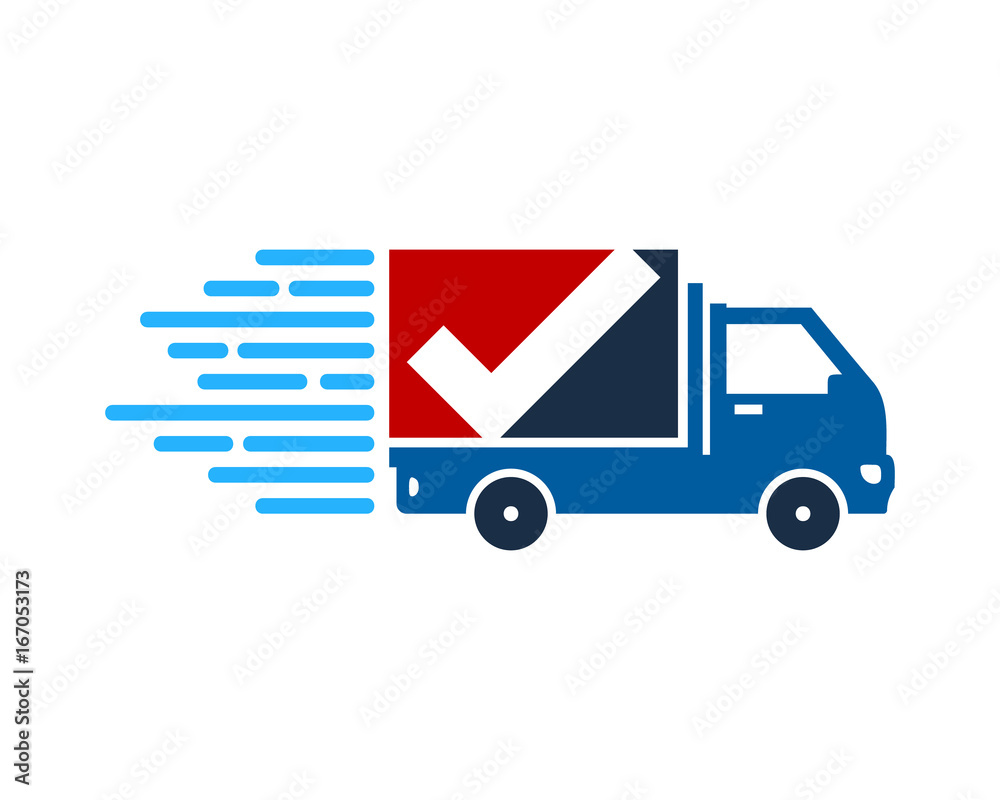 Check Delivery Icon Logo Design Element Stock Vector | Adobe Stock
