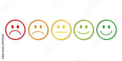 Vecteur Stock smiley bewertung feedback weiß | Adobe Stock