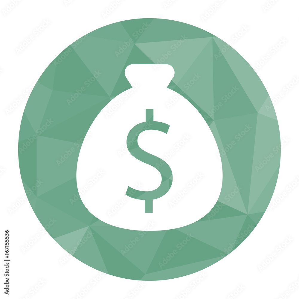 Stock-Vektorgrafik „Polygon Icon Geldsack Dollar“ | Adobe Stock
