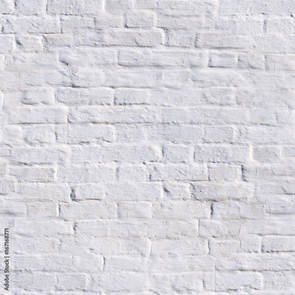 seamless clean white painted brick wall. background, texture. の Stock ...