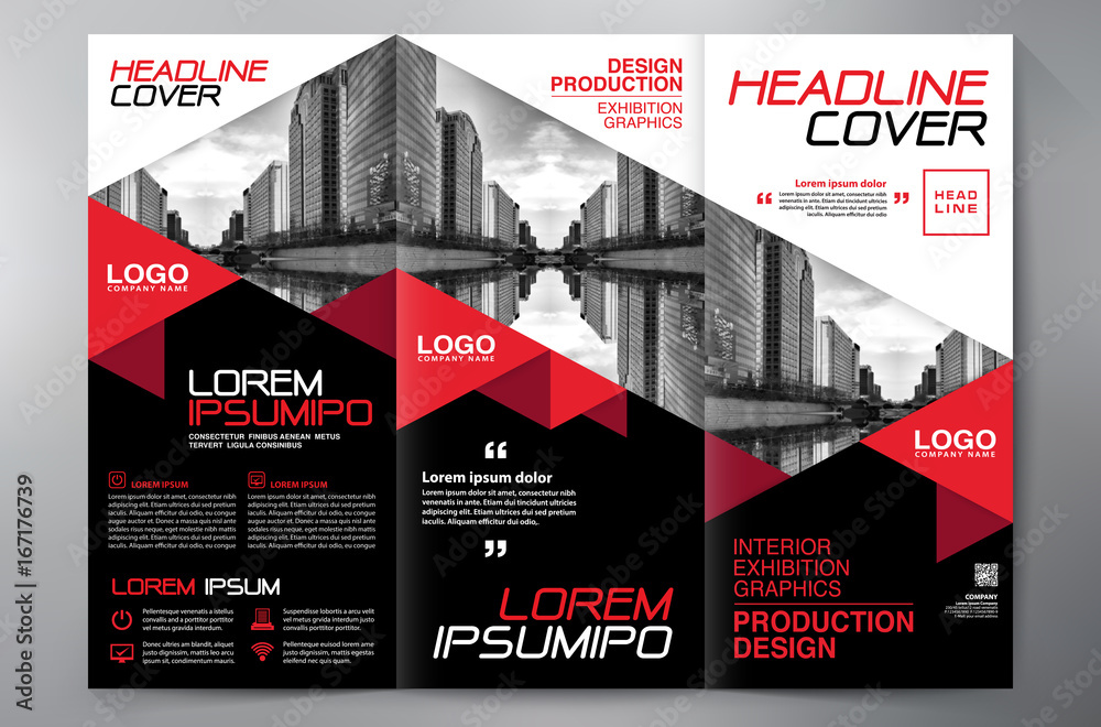 Brochure 3 fold flyer design a4 template. Stock Vector | Adobe Stock