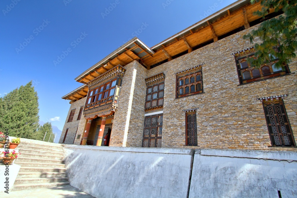 Foto de Stock Main Building of National Museum of Bhutan at Paro, the ...