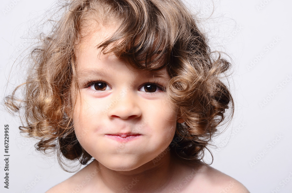 Toddler expressions, beautiful boy emotions, kid having fun. Kid making ...