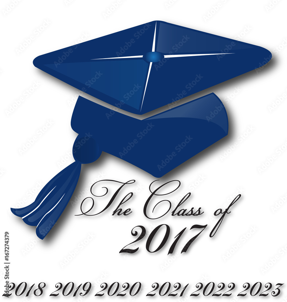 Graduation hat for the class of 2017 logo icon Stock Vector | Adobe Stock