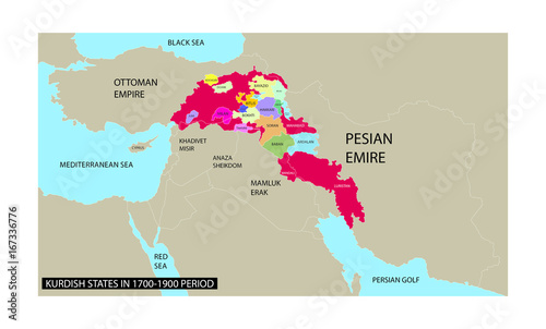 Great Kurdistan Map with all the kurdish states in it from 1700s to ...