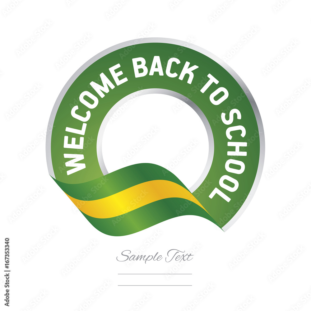 Welcome back to School logo icon Stock Vector | Adobe Stock