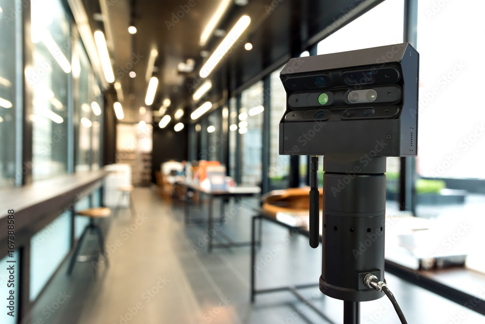 Foto de Stock Standalone 3D camera scanner for visual reality and ...