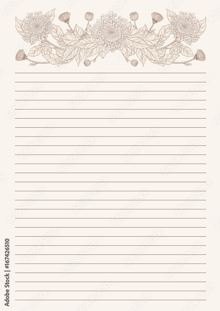 Vintage letter paper from vector.Blank worksheet excercise book. 素材庫向量圖 ...
