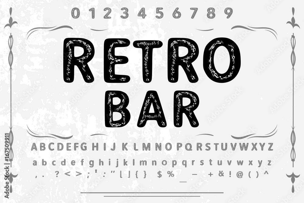 Стоковое векторное изображение «Font handcrafted vector script alphabet ...