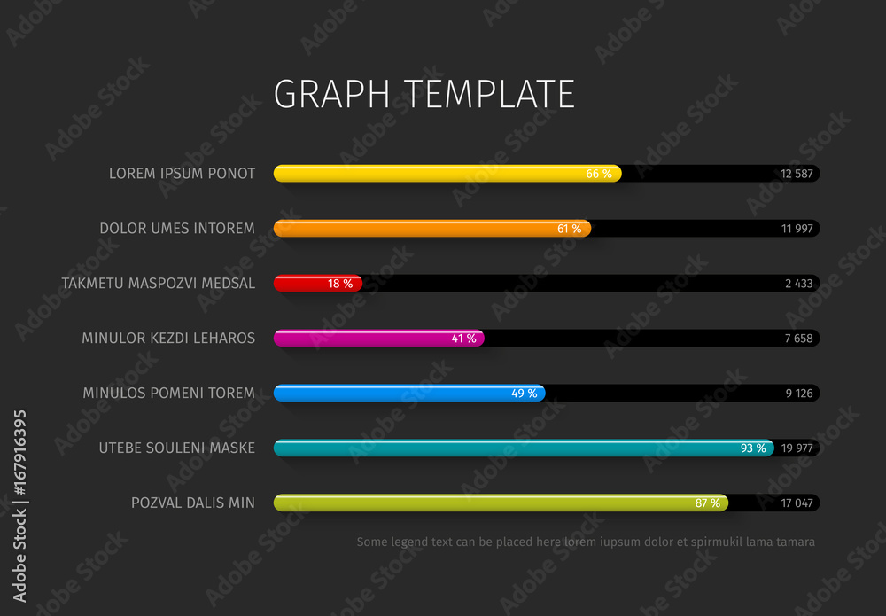 Vector column horizontal graph template Stock Vector | Adobe Stock