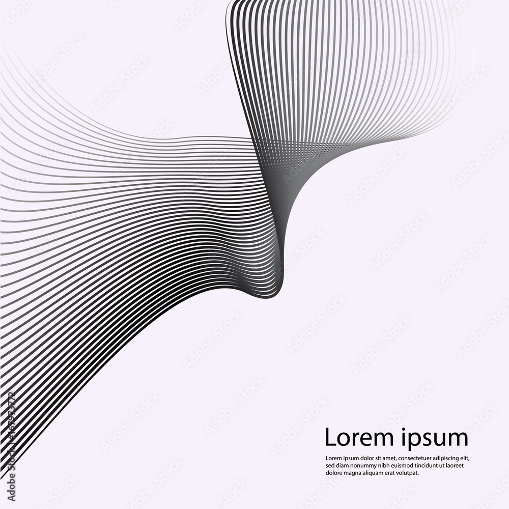 Abstract wavy background for banner, flyer, book cover, poster. Dynamic ...