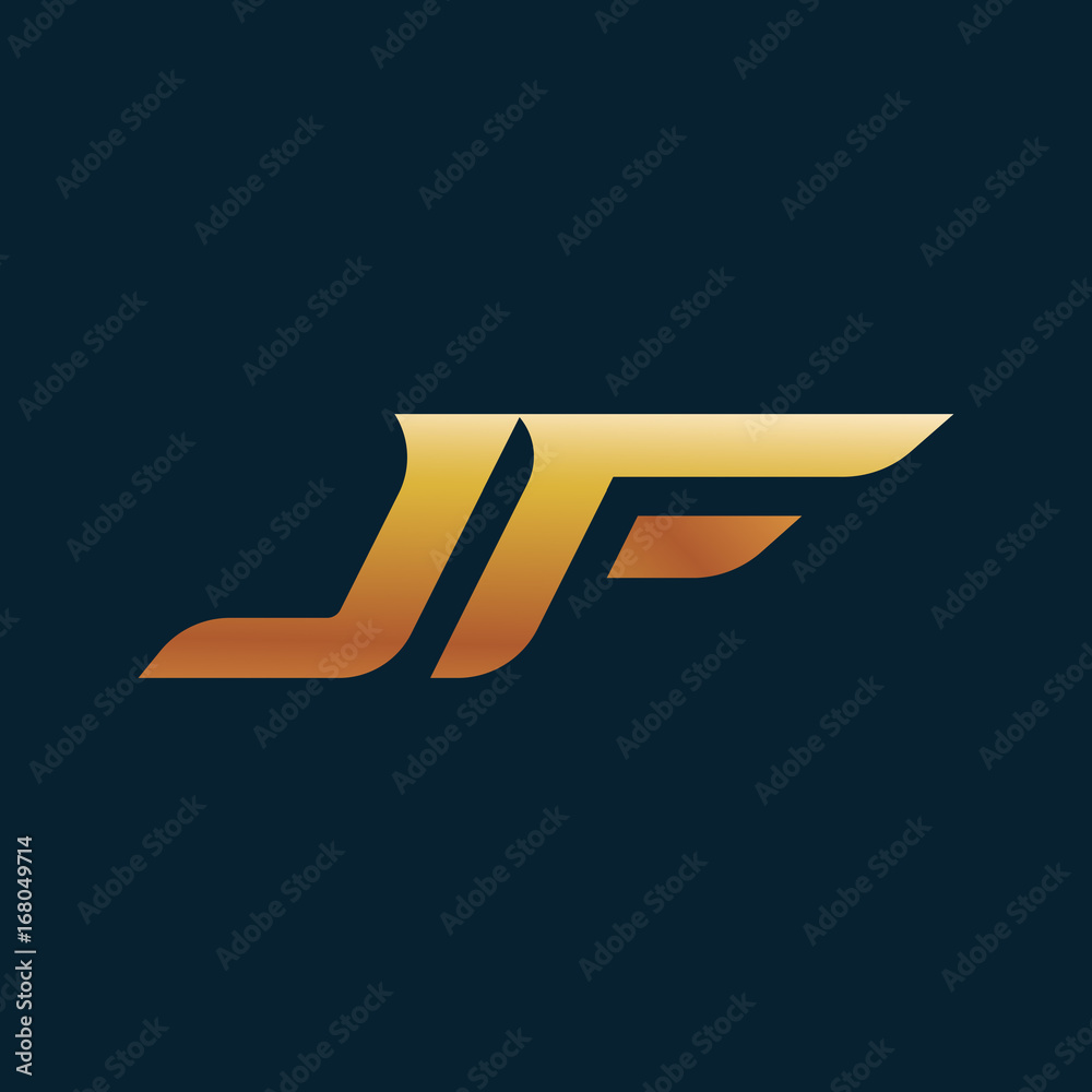 letter JF Logo. speed design concept template Stock Vector | Adobe Stock