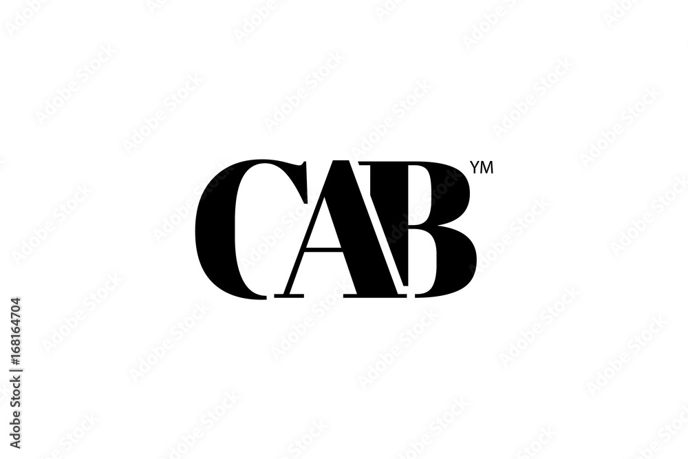 Stock-Vektorgrafik „CAB Logo Branding Letter. Vector graphic design ...