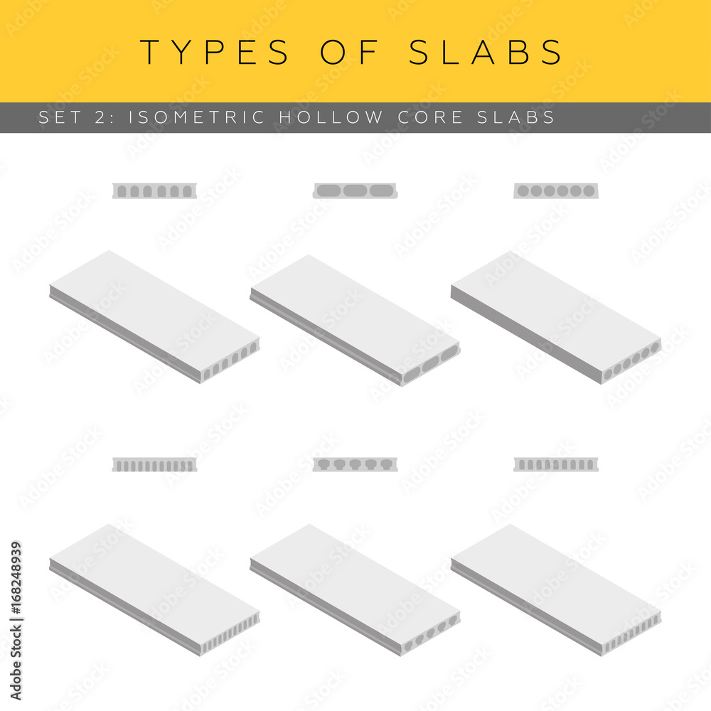 Isometric hollow core slabs Stock Illustration | Adobe Stock