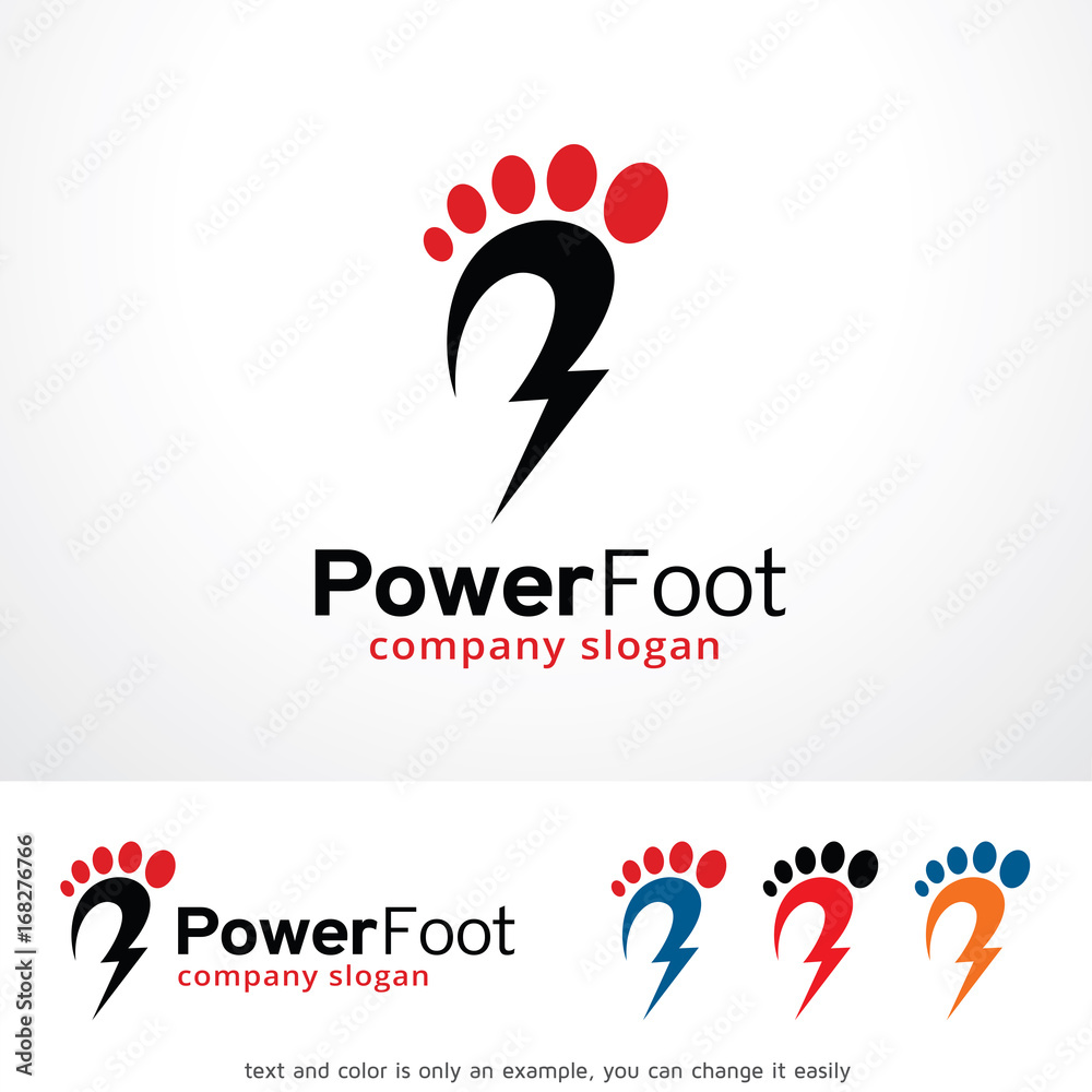Power Foot Logo Template Design Vector, Emblem, Design Concept ...